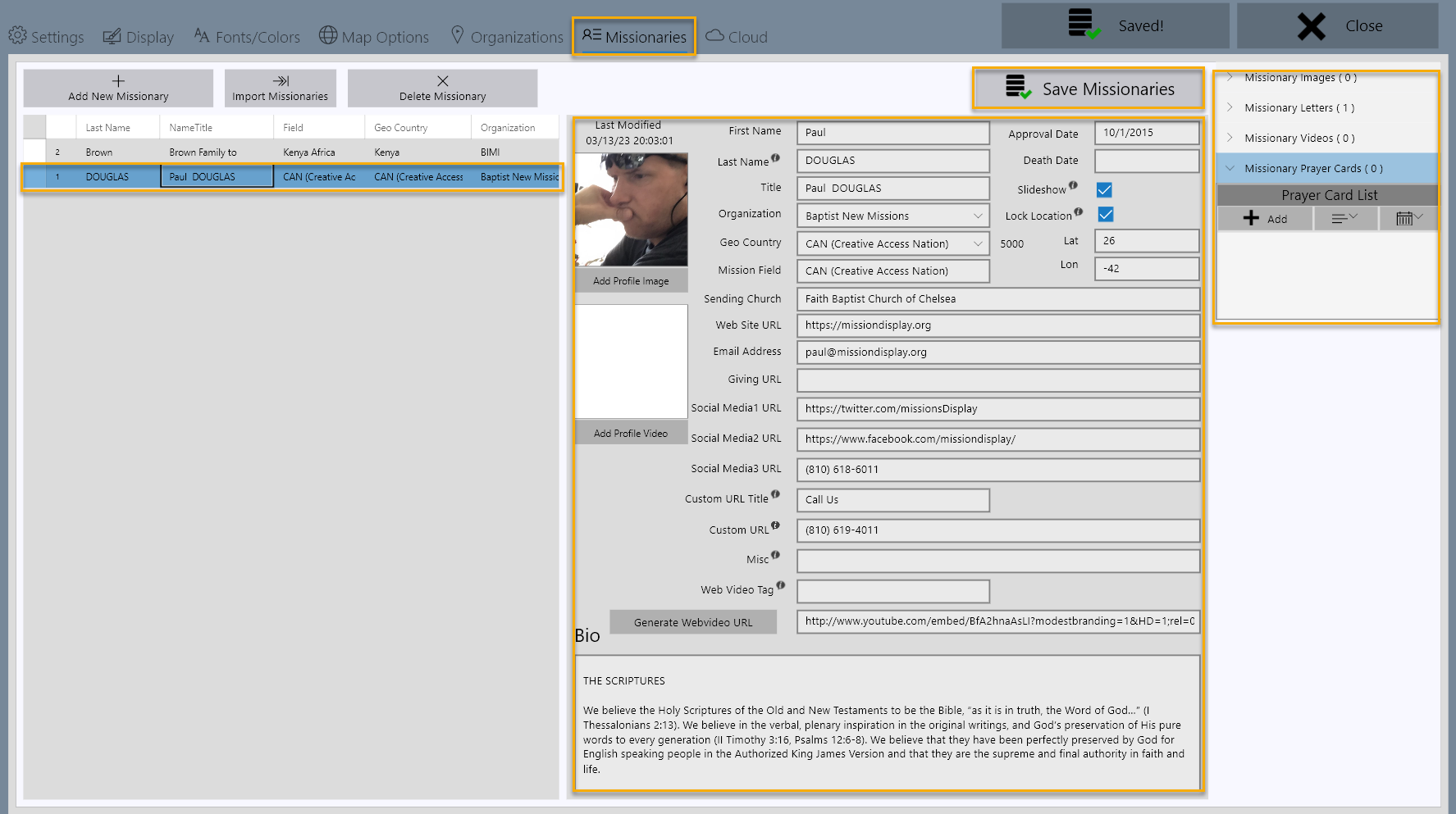 Creating and Editing Missionary Pages – Mission Display Knowledge Base ...
