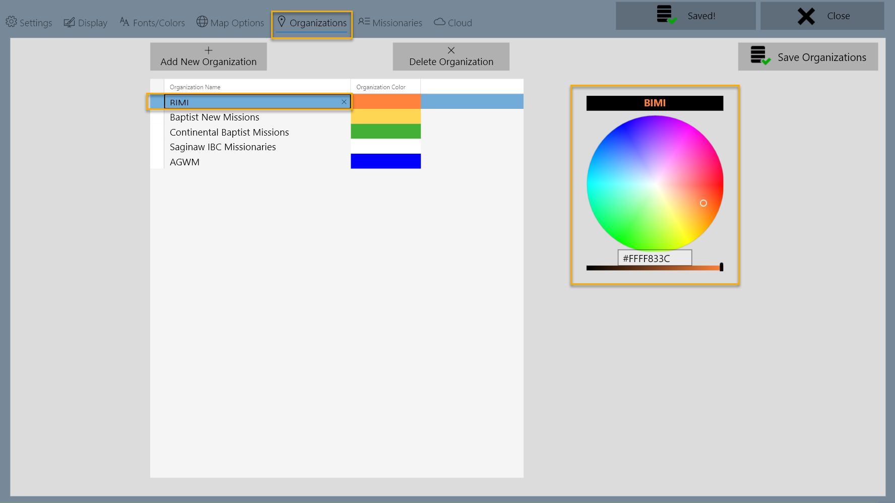 Organizing Missionaries – Mission Display Knowledge Base v1.5.9